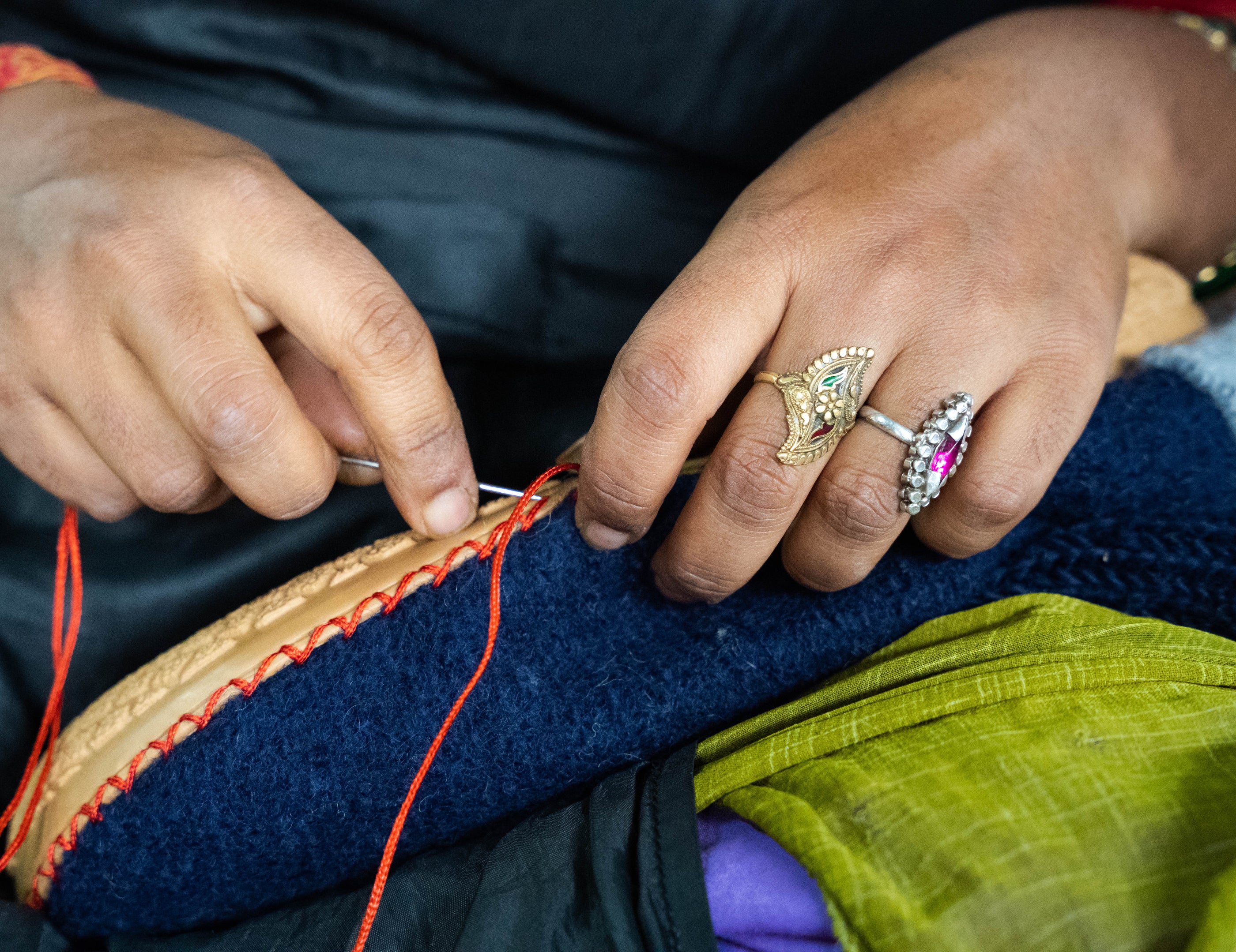 Felted Wool Memory Foam Slipper Shoes with Rubber Soles – Tibetan Socks