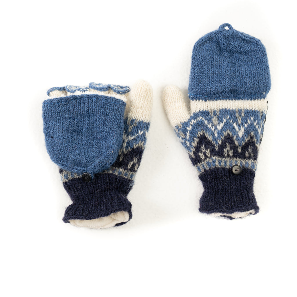 Hand Knit Wool Fleece Gloves, Wool Mittens - Tibetansocks.com – Tibetan ...